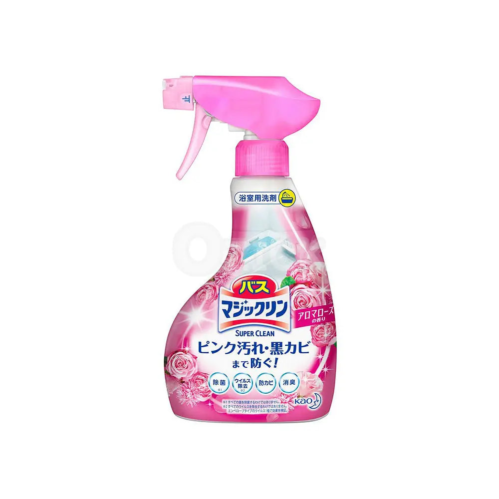 [KAO] 배스 매직클린 거품 입식스프레이 SUPER CLEAN 아로마로즈향 380ML - 모코몬 일본직구